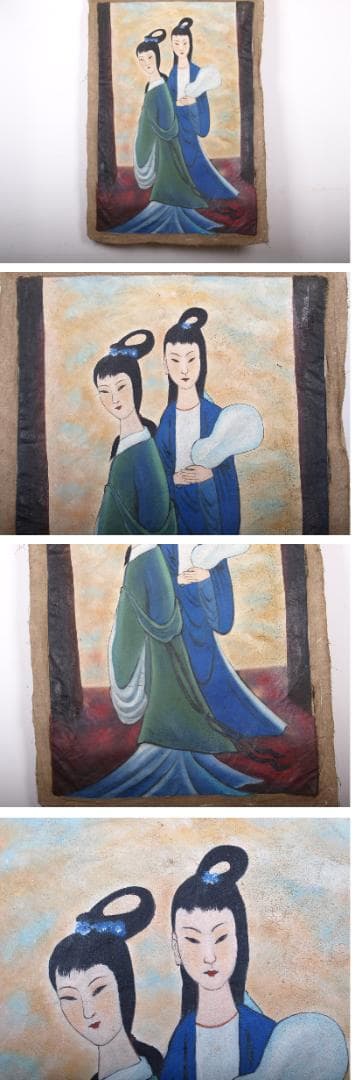 民間美术品　中国時代の油絵　名人？※激安骨董品 Z1340D3-1