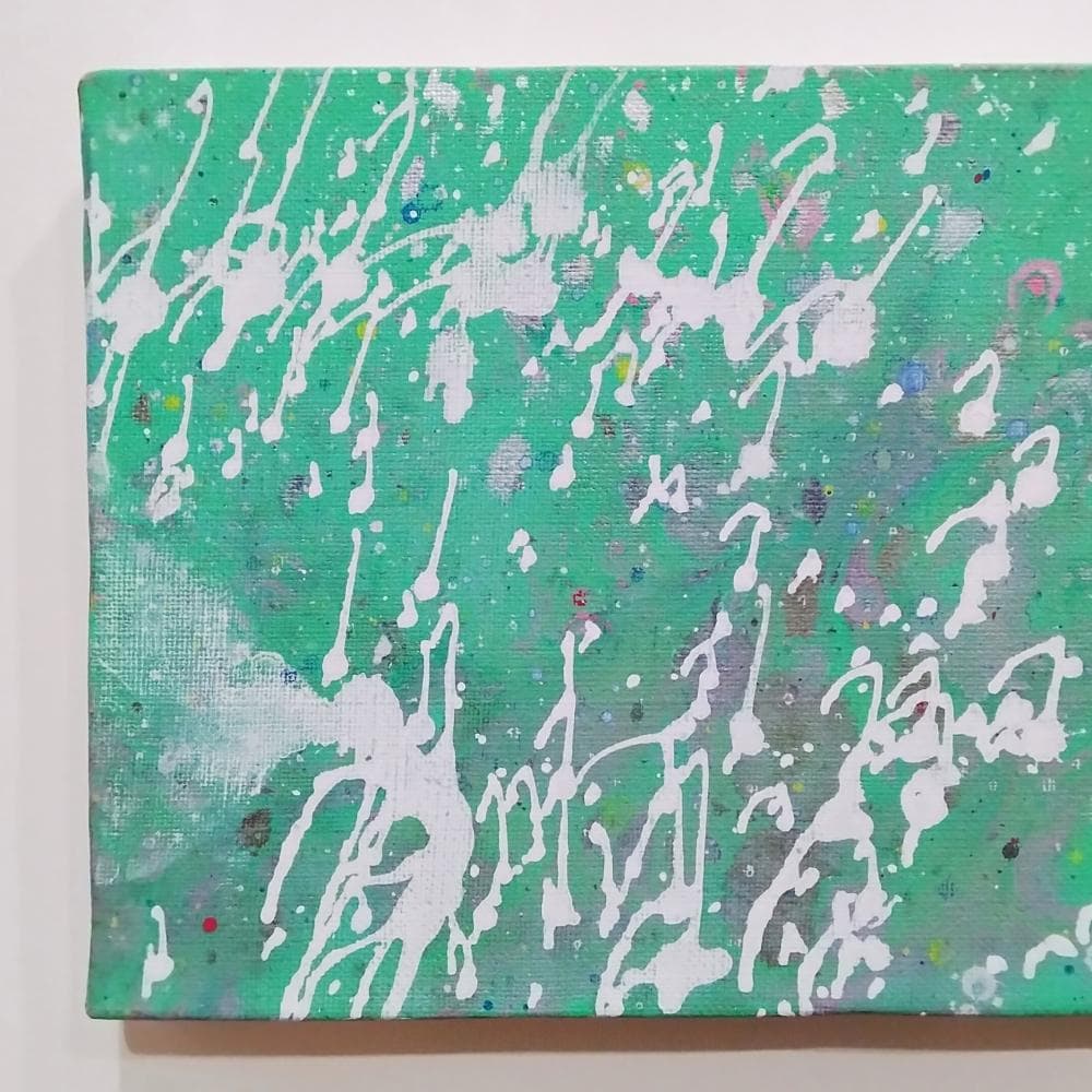 内野隆文　リズム　絵画　抽象画　キャンバス　F0号　現代アート　美術　額縁　真作