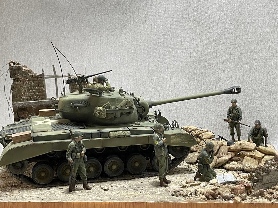 【ご依頼品】　1/35 US M26パーシングと兵士