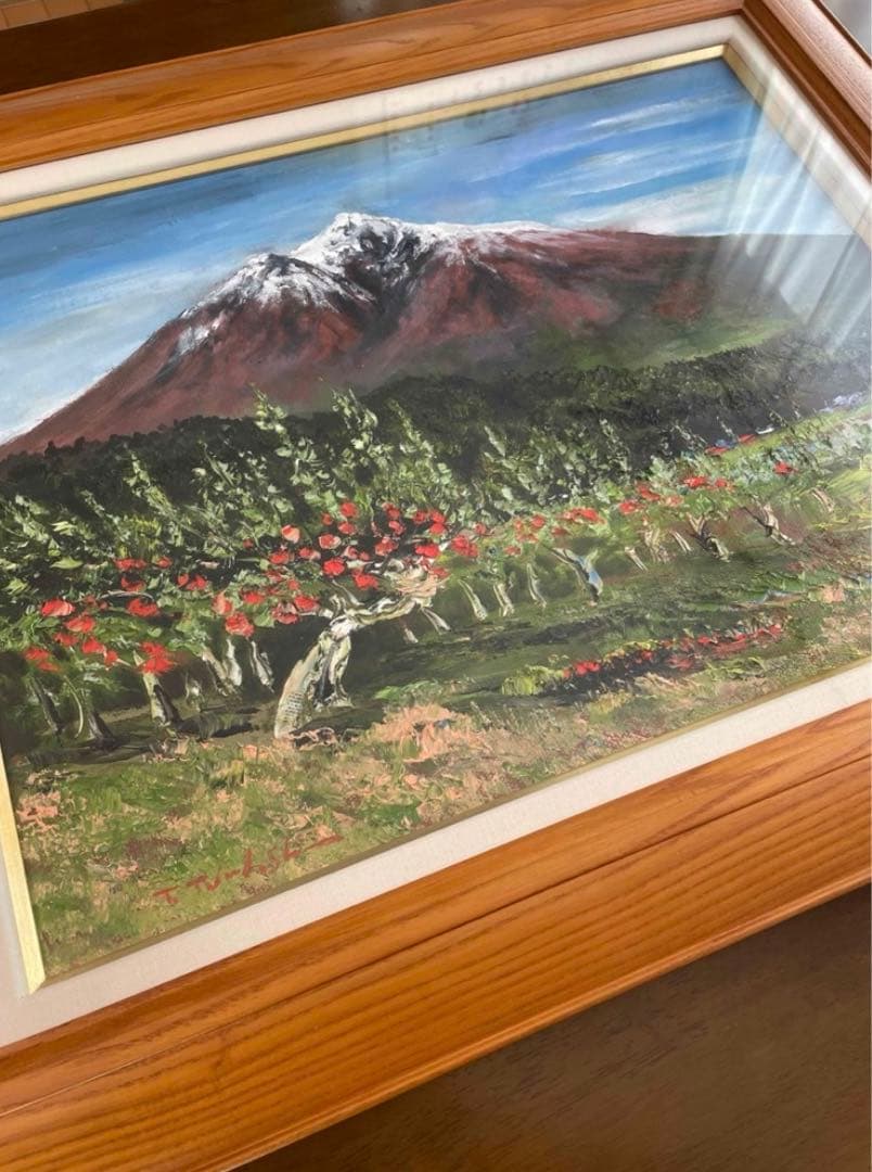 絵画　油彩画　高橋哲夫　青森県弘前市　岩木山