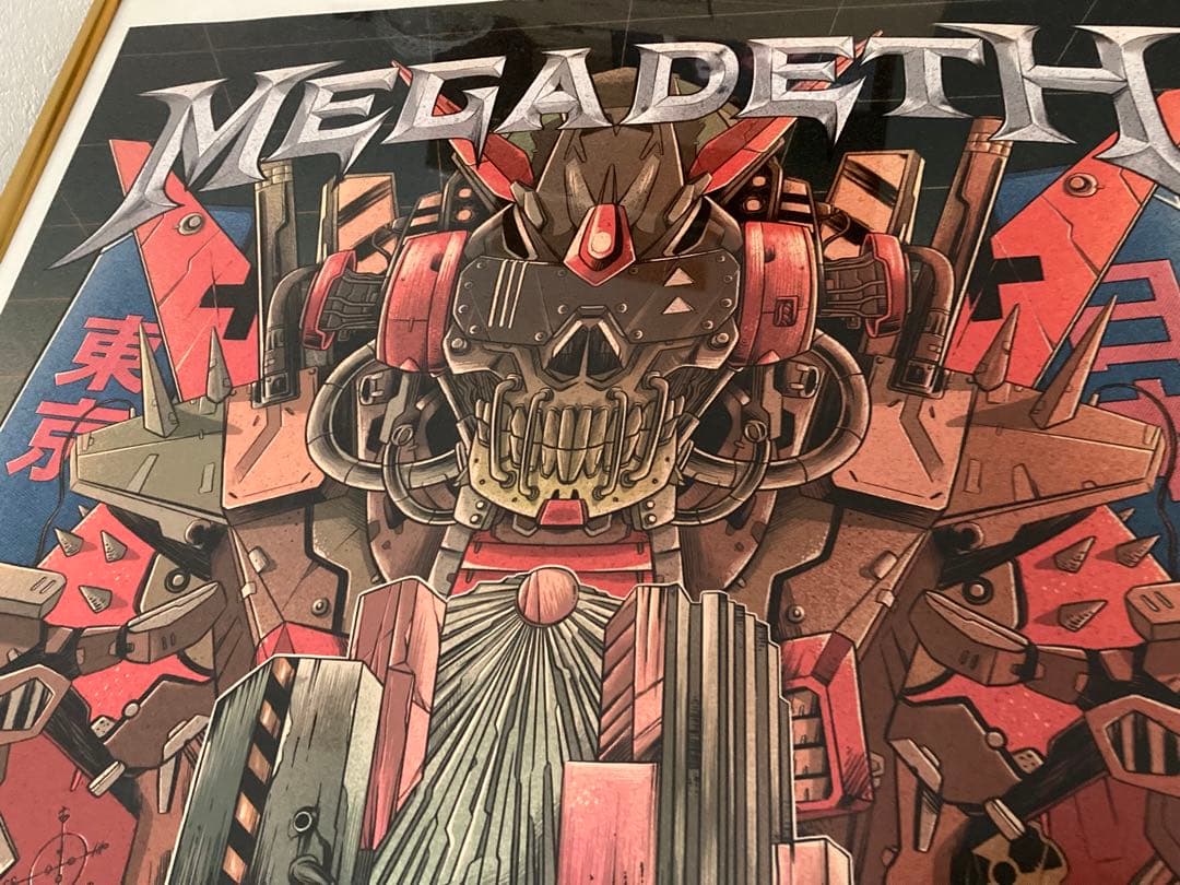 レア　200枚限定　メガデス リトグラフ　武道館　megadeth メタリカ