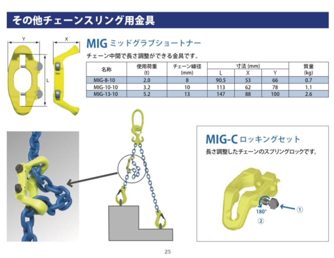 マーテック。2本吊。チェーンスリング。新品未使用