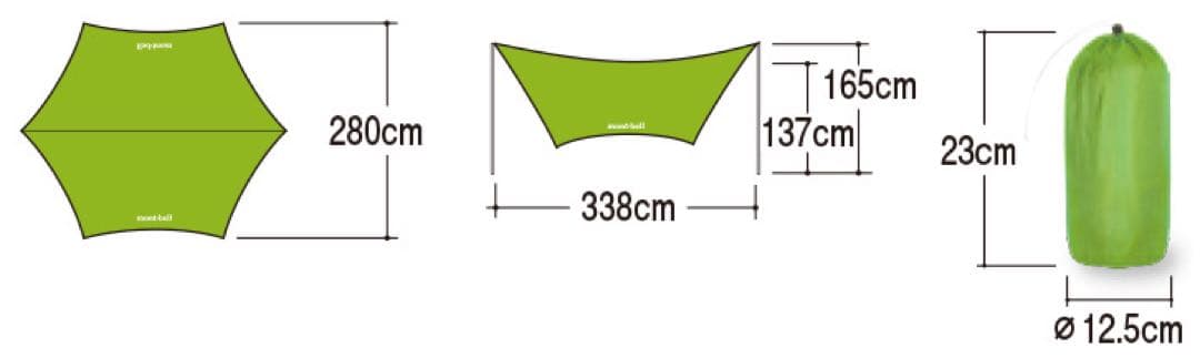 【未使用】モンベル ミニタープ HX アルミミニタープポール mont-bell