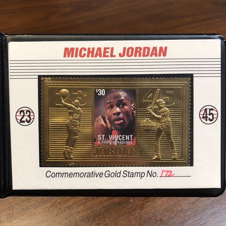 マイケル・ジョーダン　23K（金箔）　切手小型シート 美品  NBA 激レア
