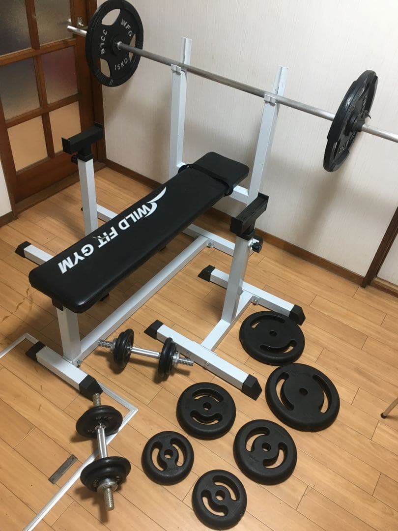 Wild Fit ワイルドフィット ベンチプレスセット77.5Kg 引き取り限定
