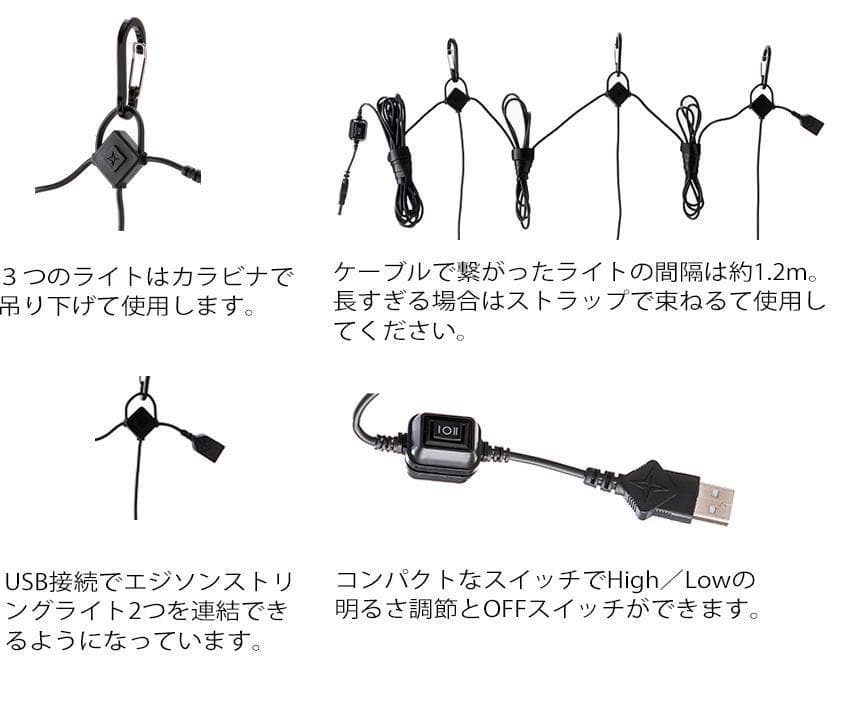 ベアボーンズリビング エジソンストリングライトLED
