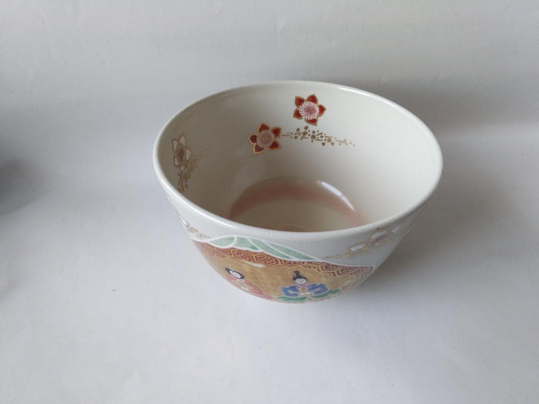 中村秋峰 作 仁清写貝合雛絵 茶碗 共箱 共布 栞 茶道具 茶器 抹茶碗 新品