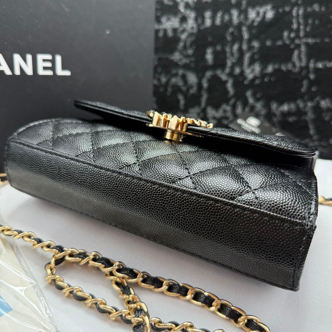 【本日限定特価】CHANEL　ノベルティ　ブラックレザー ショルダーバッグ