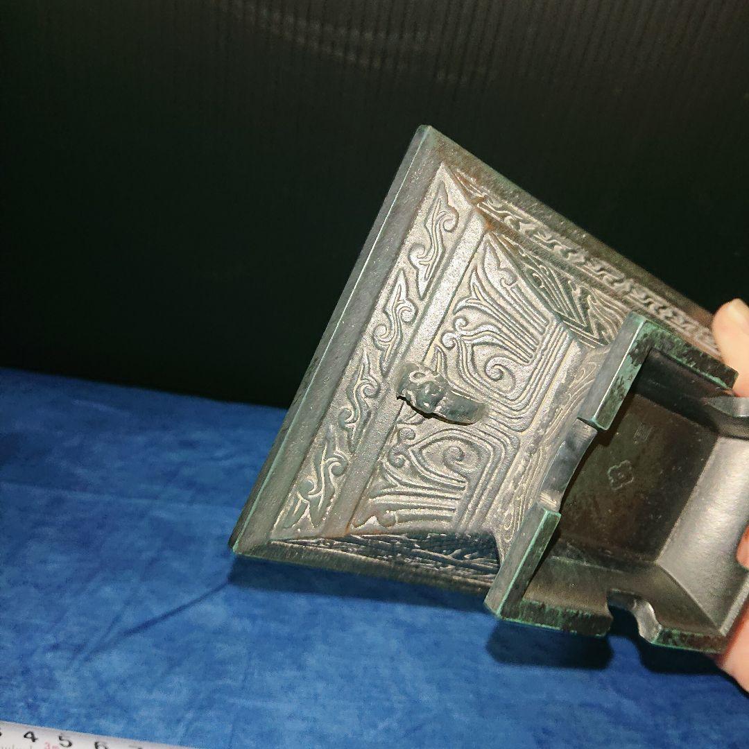 青銅、長方炉金属工芸品