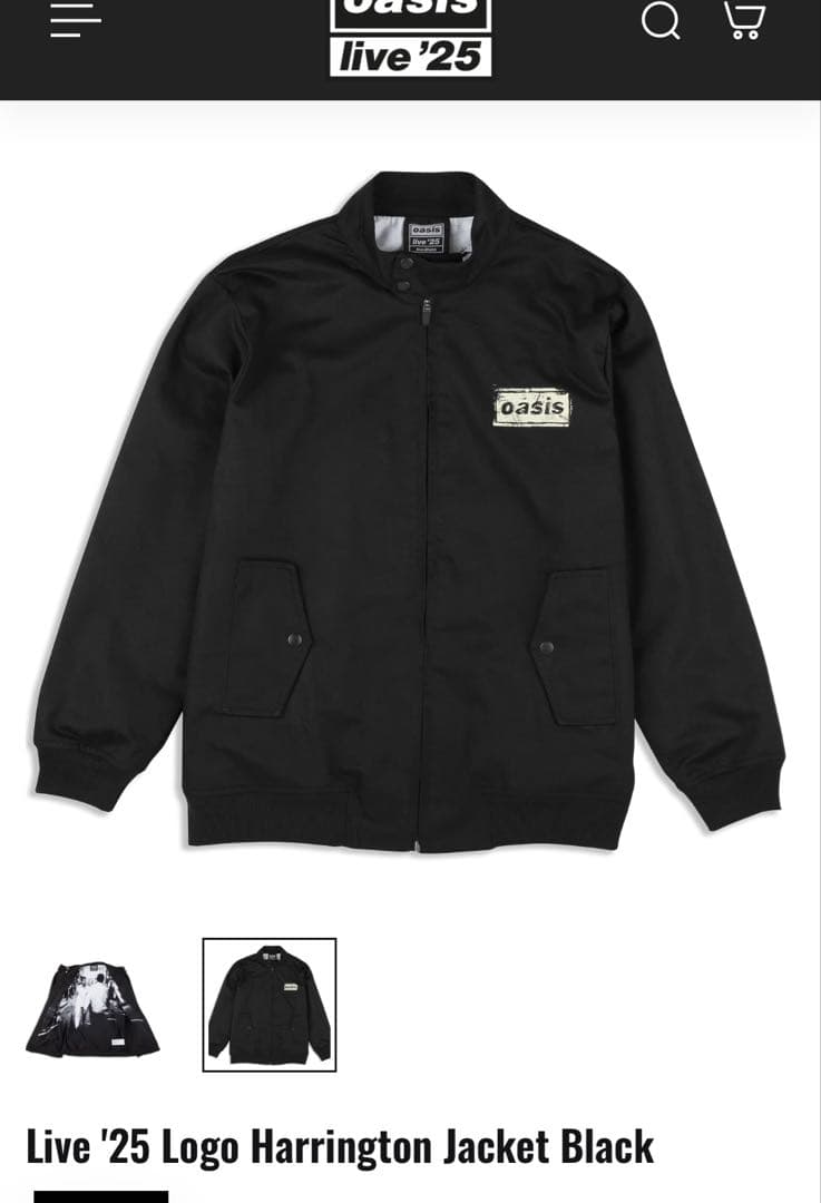 ミュージシャン Oasis Live '25 Logo Harrington Jacket
