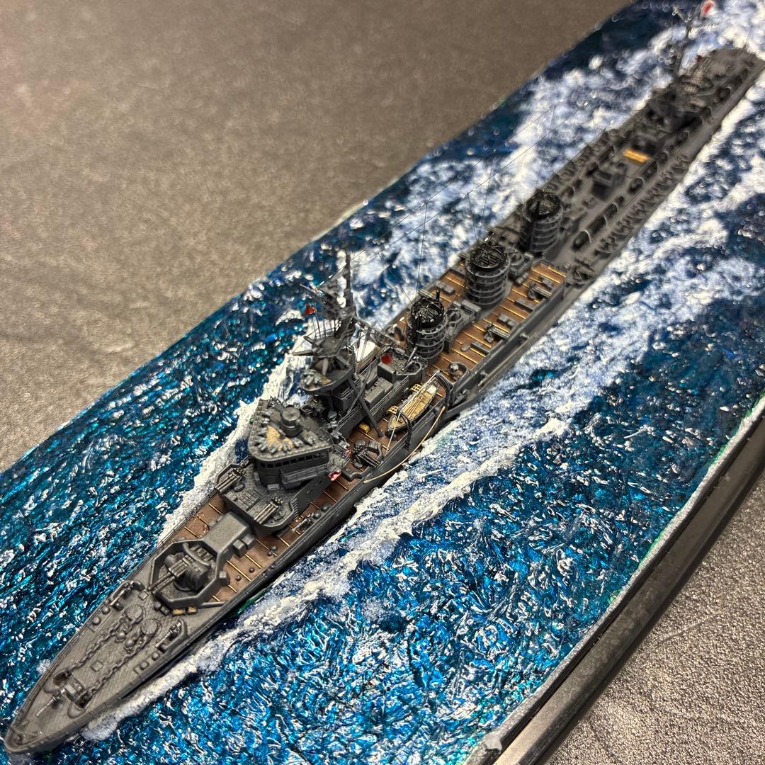 ● フジミ模型製 1/700軽巡洋艦 北上(きたかみ)ジオラマ完成品＋艦これ北上