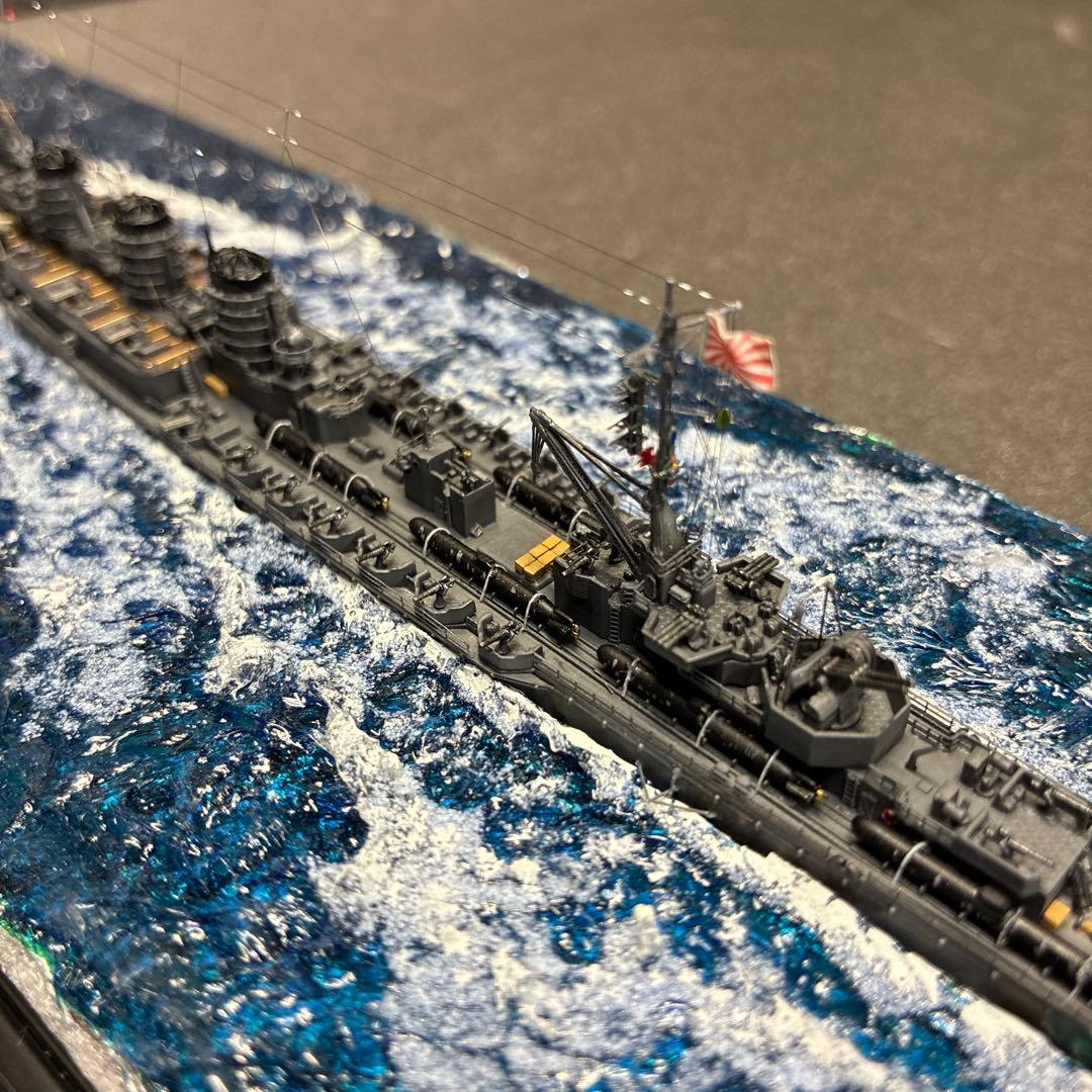 ● フジミ模型製 1/700軽巡洋艦 北上(きたかみ)ジオラマ完成品＋艦これ北上