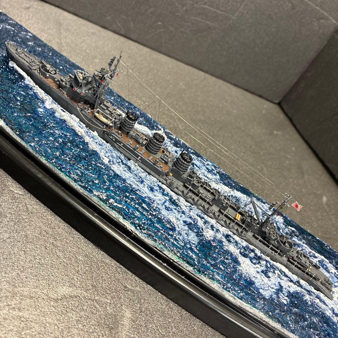 ● フジミ模型製 1/700軽巡洋艦 北上(きたかみ)ジオラマ完成品＋艦これ北上
