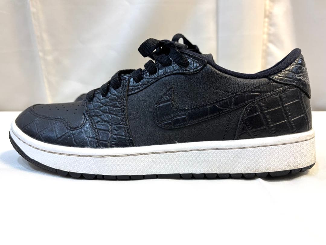 未使用Air Jordan 1 Low Golf Black Crocodile