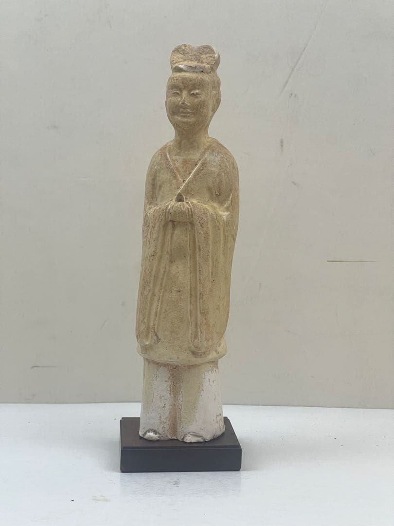 古代中国加彩佣　漢の時代の女官の像　送料込み
