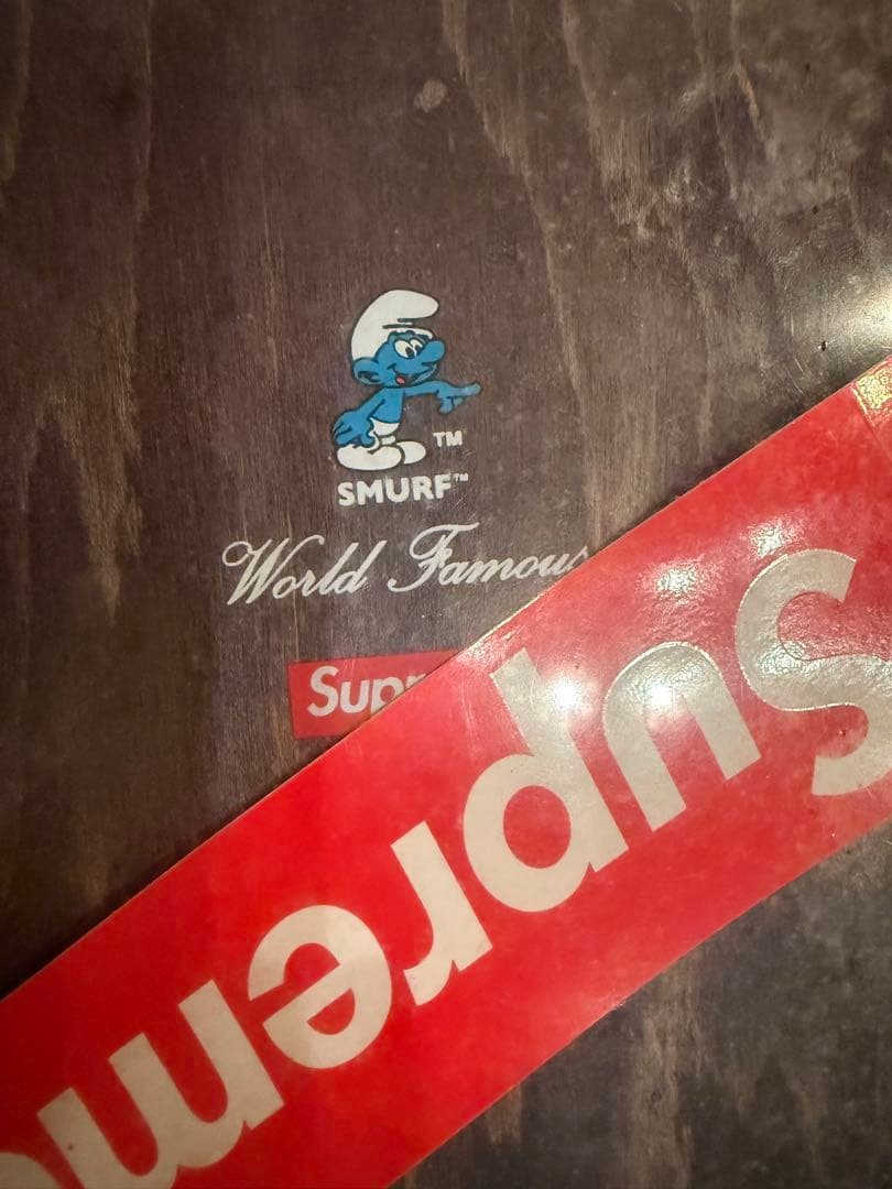 supreme スケボーデッキ Smurfs