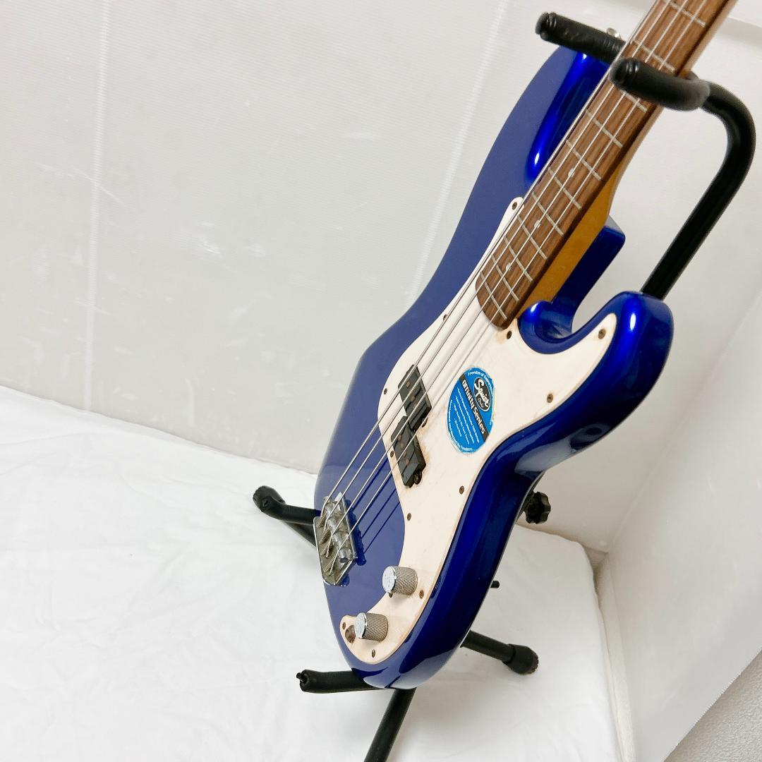美品 Squier スクワイヤー プレシジョンベース プレベ 青 ブルー