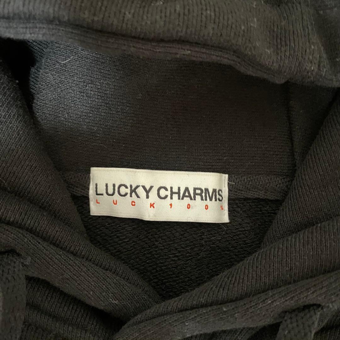 ★美品★ソイングク×LUCKYCHARMS コラボ　パーカー　Fサイズ　黒