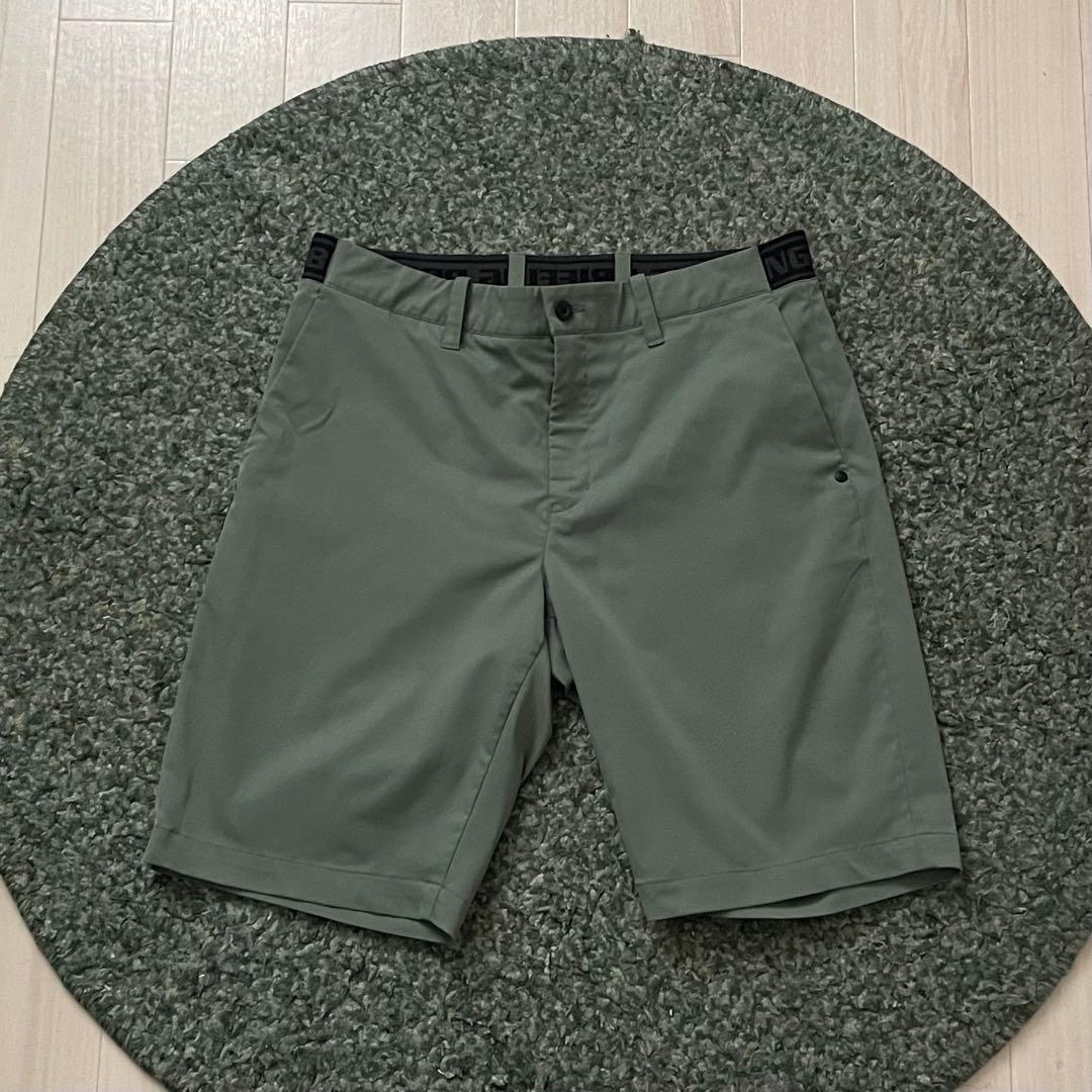 BRIEFING LOGO ELASTIC SHORT PANTS オリーブ M