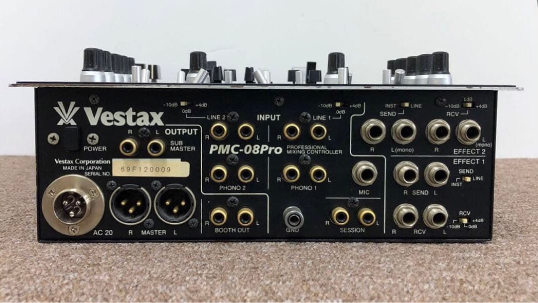 【美品】　Vestax PMC-08Pro ミキシングコントロール、DJミキサー