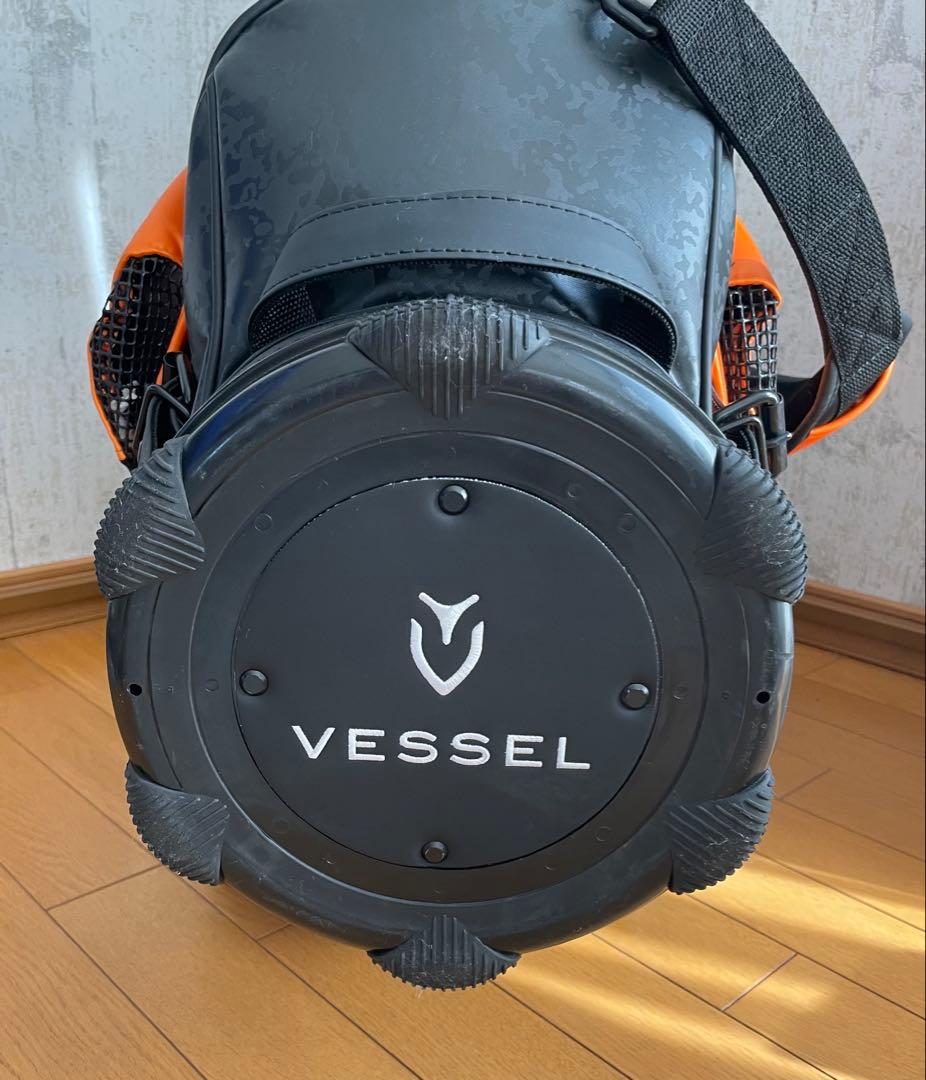 Vessel キャディバッグ ブラック・オレンジ