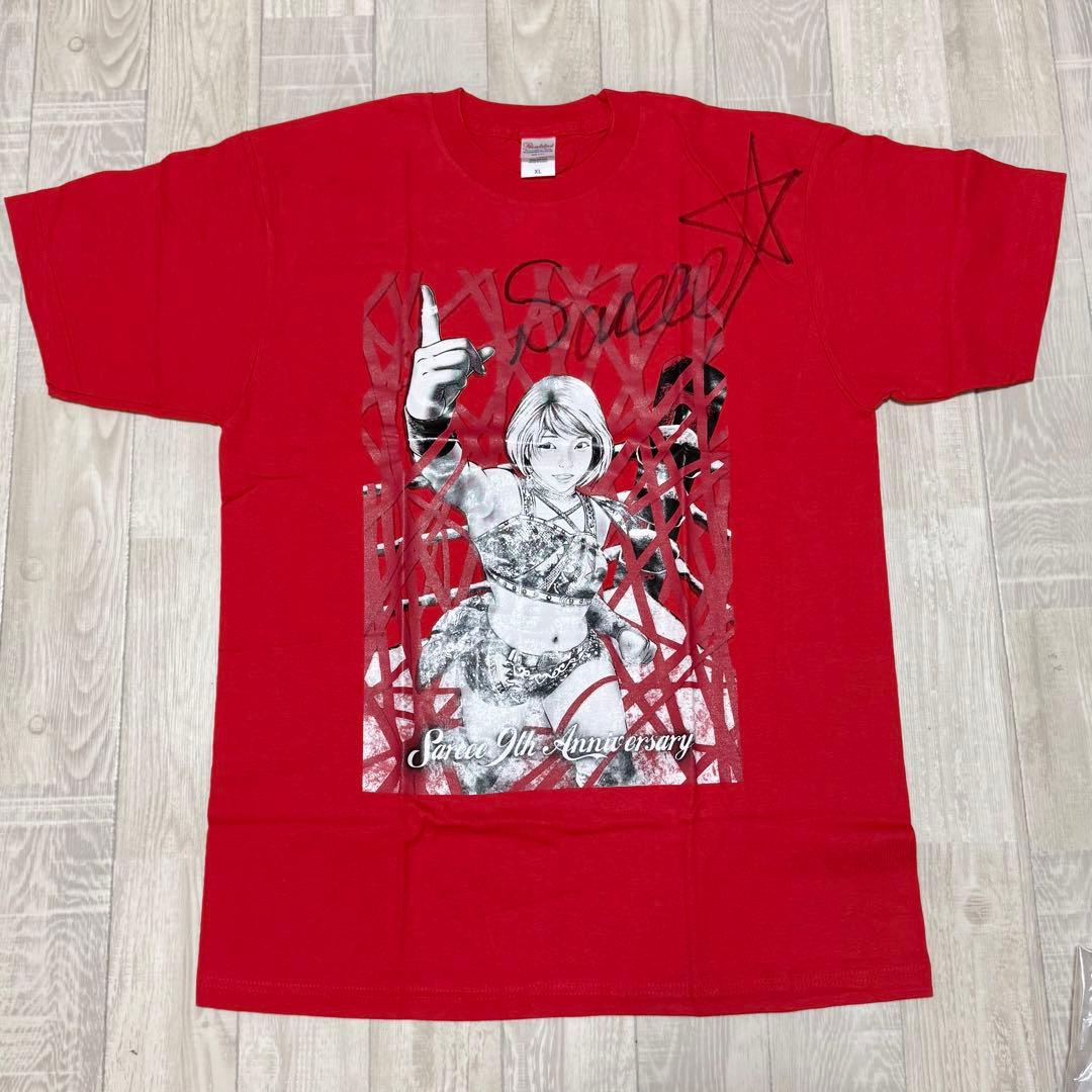 Sareee サリー　プロレス　直筆サインTシャツ　 XL② 前側