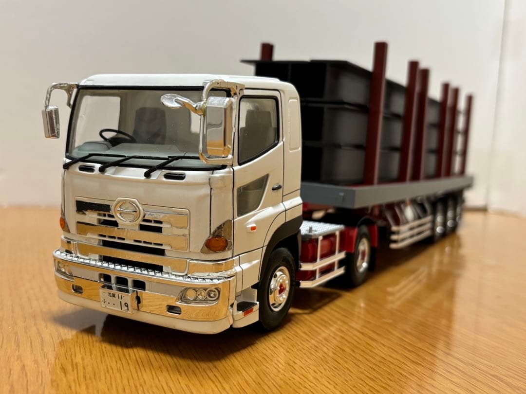 アオシマ1/32デコトラ、バリューデコトラ、平トレーラー(ジャンク品)