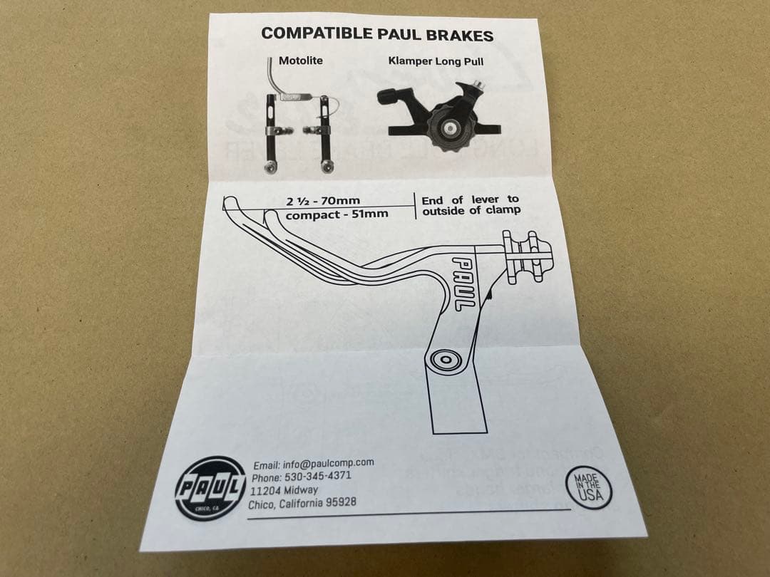 PAUL Love Lever ロングプルブレーキレバー コンパクト