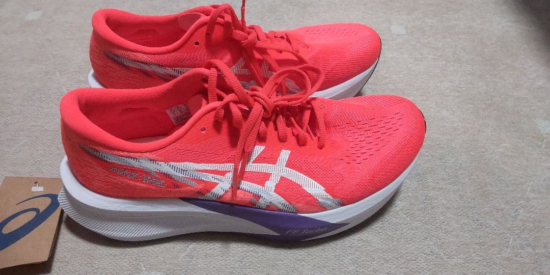 ASICS マジックスピード4 FLASHRED/WHITE 27.0