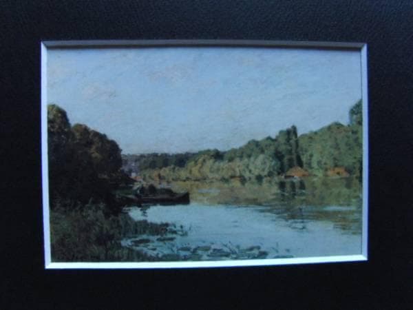 Alfred Sisley、セーヌ河、希少画集画、新品高級額、額装付