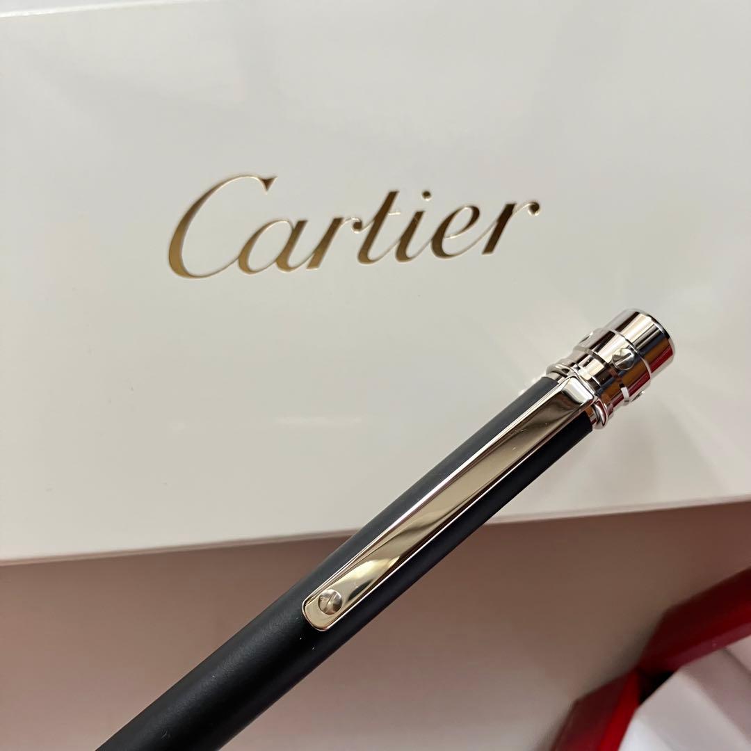 【新品未使用】Cartier カルティエ 黒 ボールペン 専用ケース 保証書付