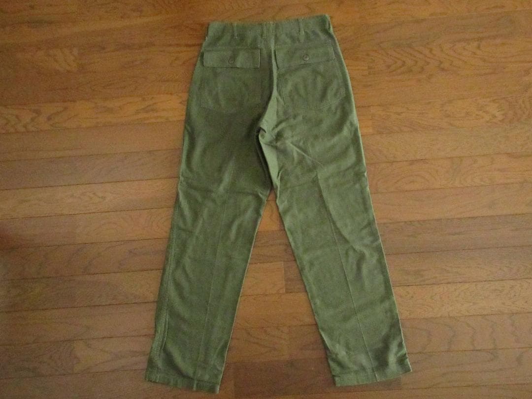★米軍実物USARMY推定'60s【OG-107】コットンサテンベイカーパンツ