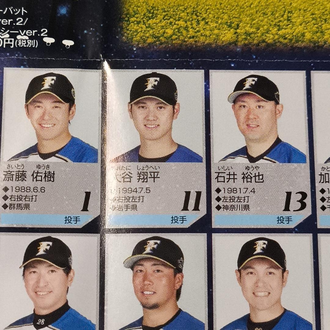 大谷翔平選手 日本ハムファイターズ 試合日程＆選手名鑑 ミニ冊子