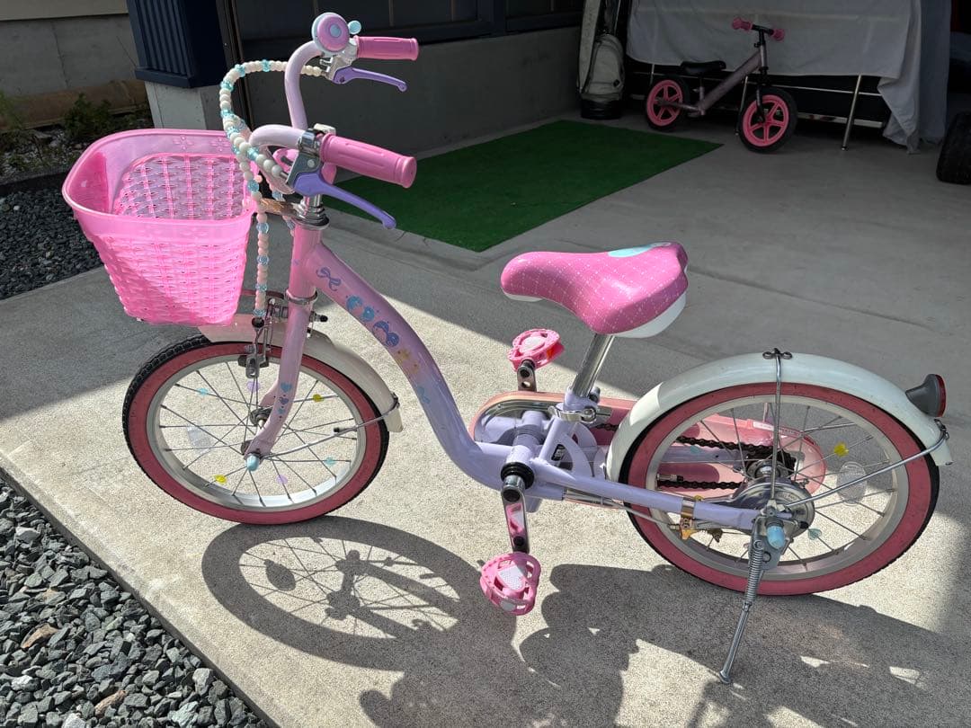 送料込！！幼児用自転車 プリンセスデザイン ピンク