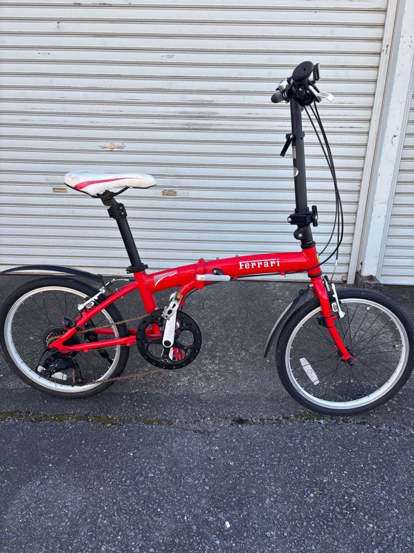 Ferrari 折りたたみ自転車 アルミフレームレッド