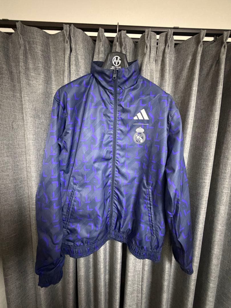adidas Real Madrid ジャケット ネイビー 紫