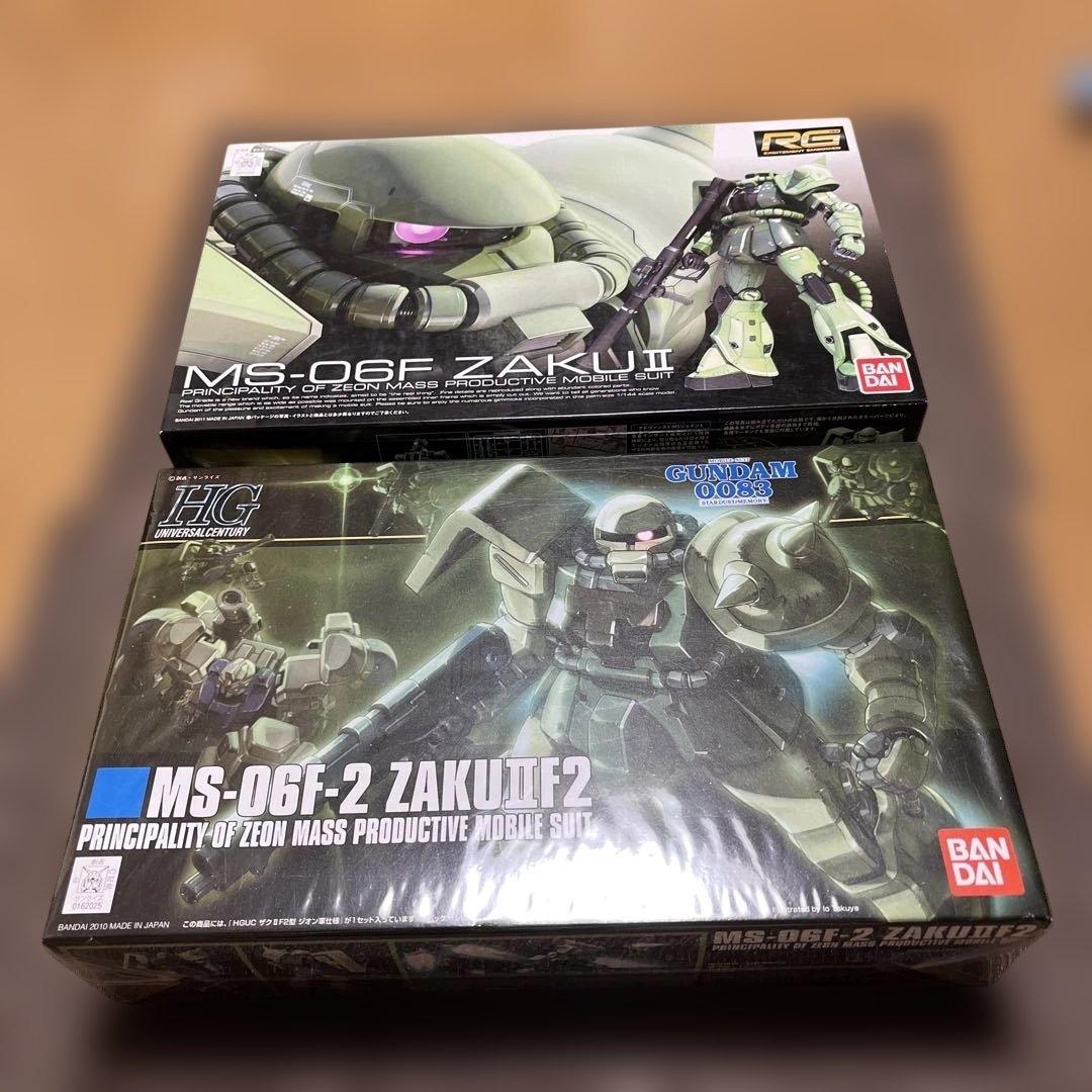 ロボット RGMS-06F ZAKU II & HGMS-06F-2 ZAKU II F2