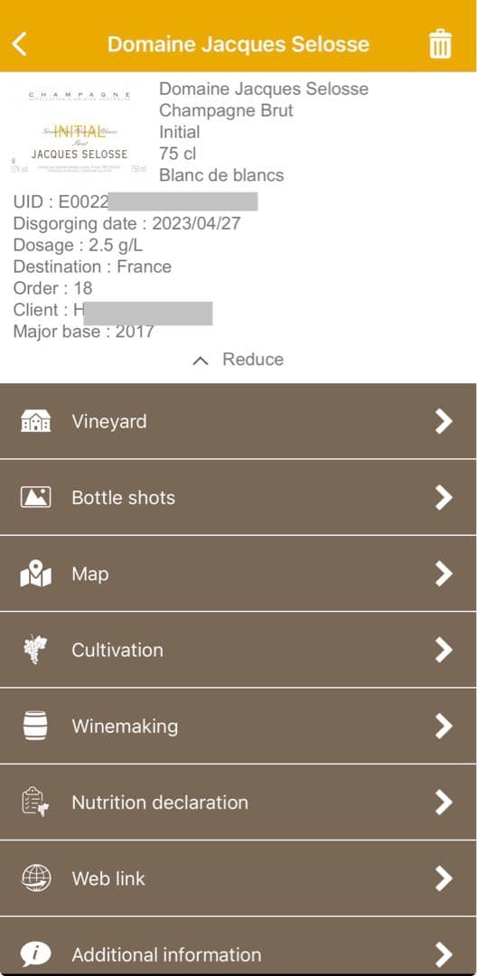 ジャックセロス シャンパーニュ Initial