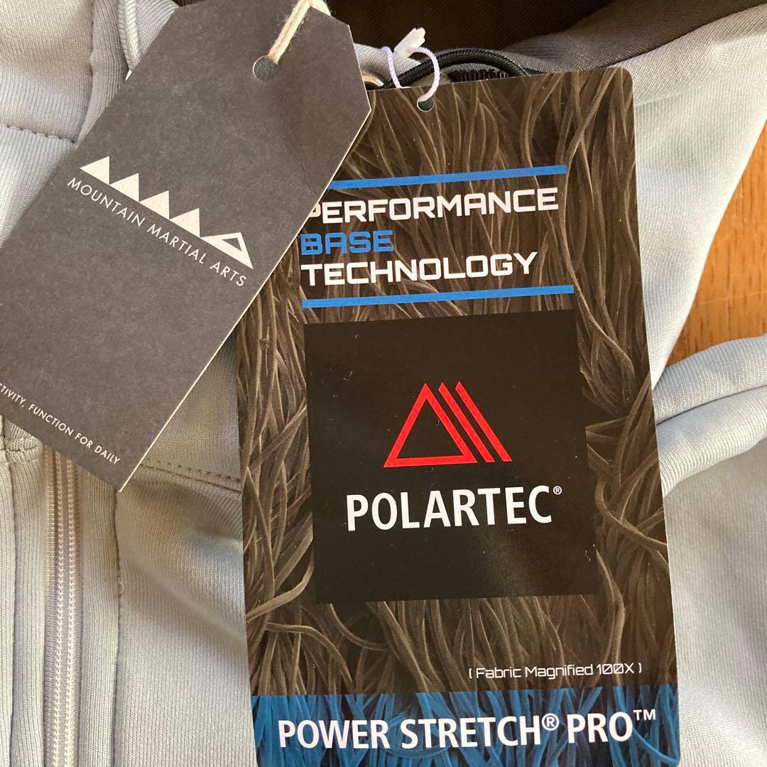 MMA POLARTEC フルジップフードジャケット グレー