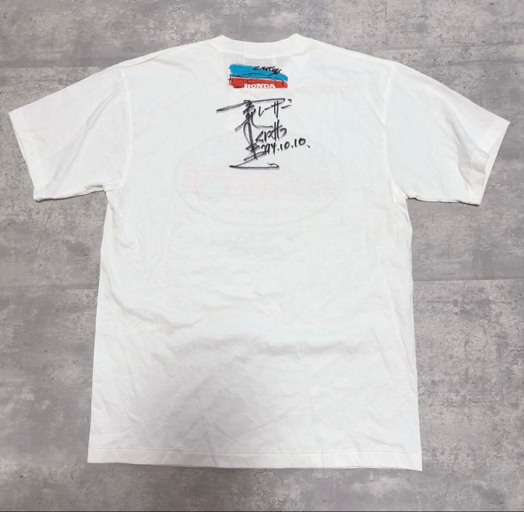 タグ付き未使用 サイン入り チーム国光 94年当時物 高橋国光 Tシャツ L