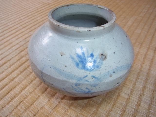◆希少 美品 16世紀！南海古陶磁（ベトナム古陶磁） 安南染付小壺 青花草紋
