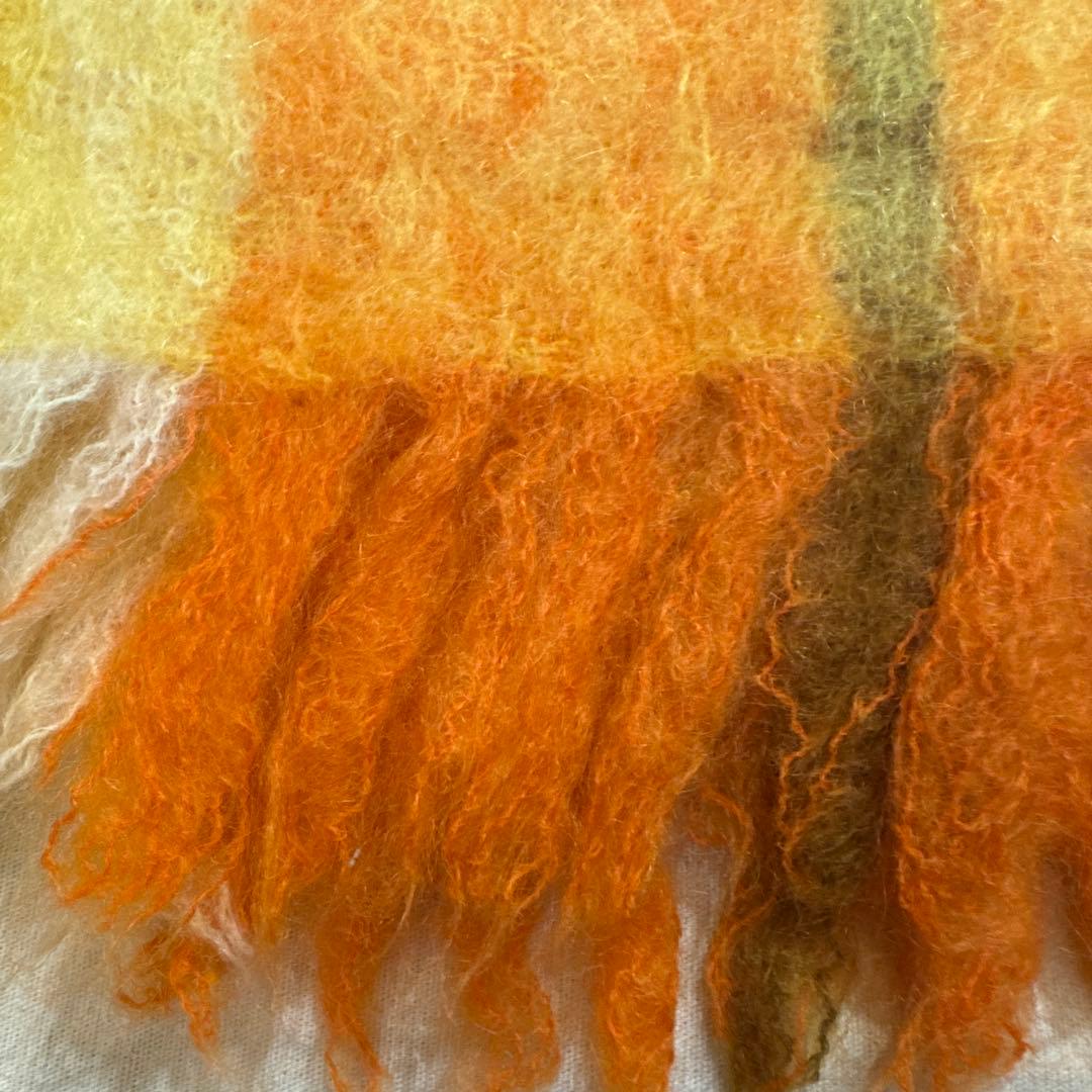 VINTAGE 100% MOHAIR BLANCKET ショール 超肉厚