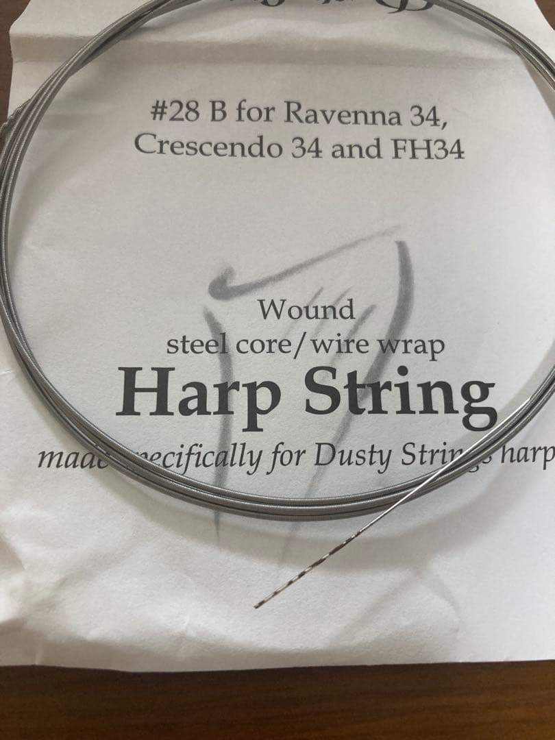 Dusty strings ハープ弦　6本