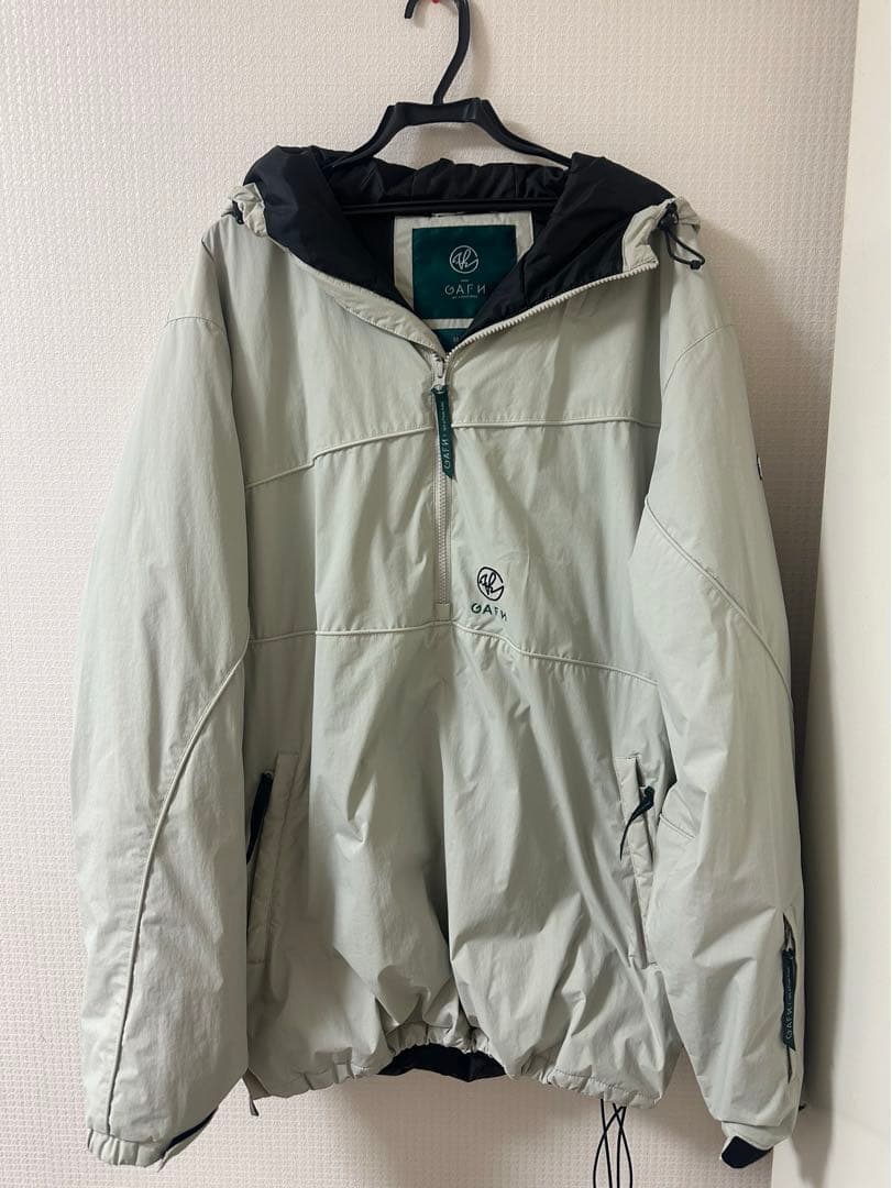 スノーボード GAFH Piping Hood Zip Up WG White Grey