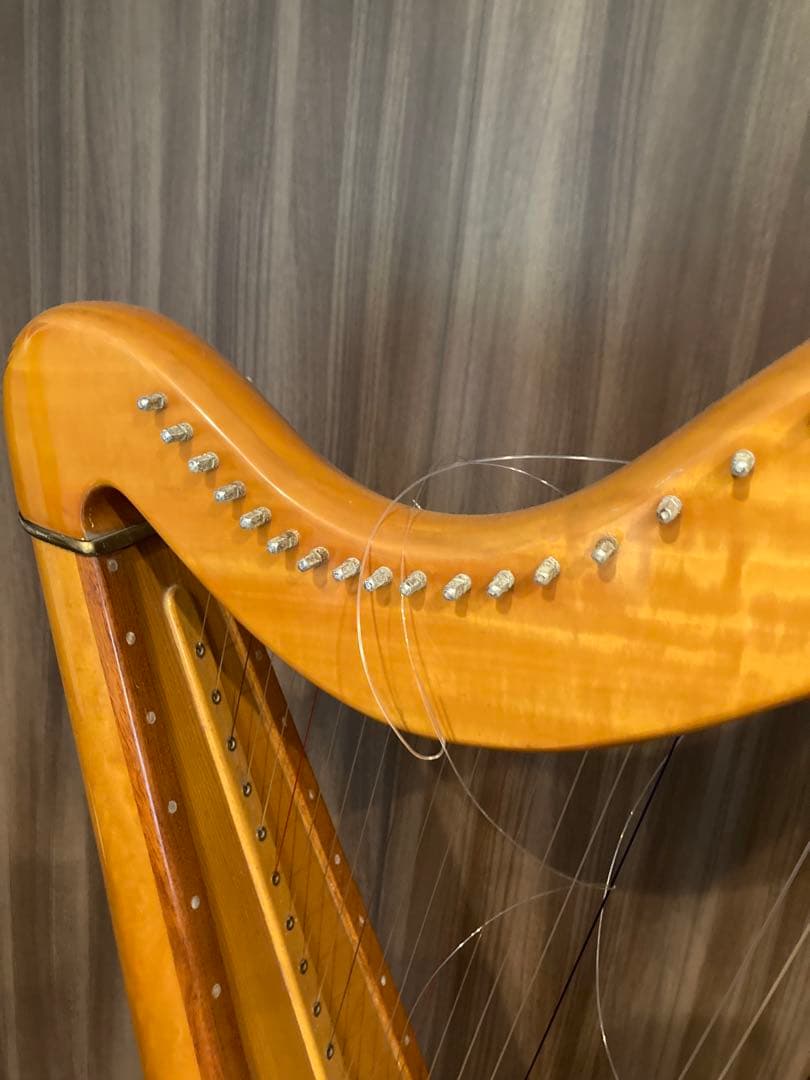 アイリッシュハープ　AOYAMA HARP 　飴色　チューニングトレーナー