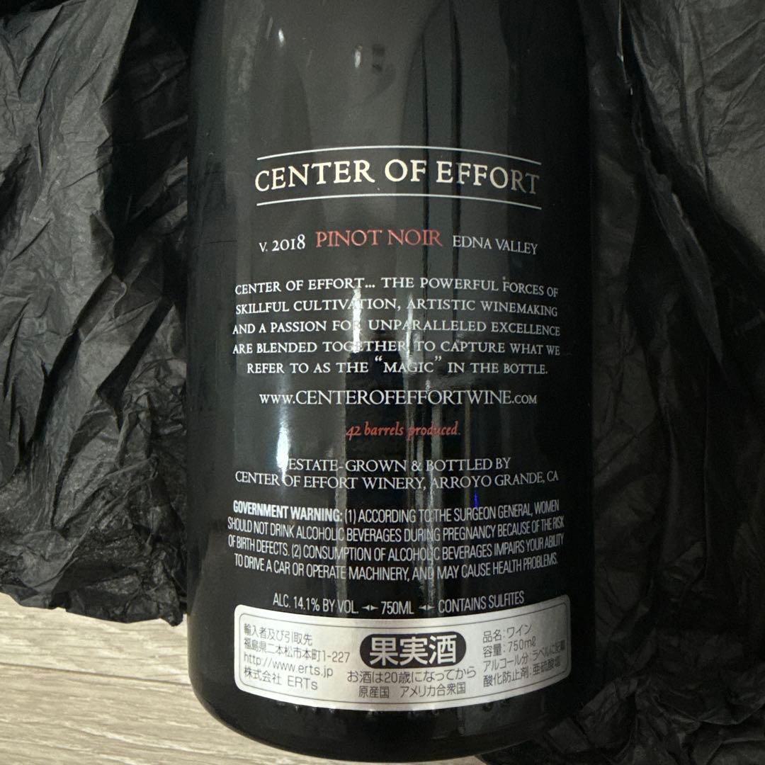 ワイン CENTER OF EFFORT 2018 PINOT NOIR