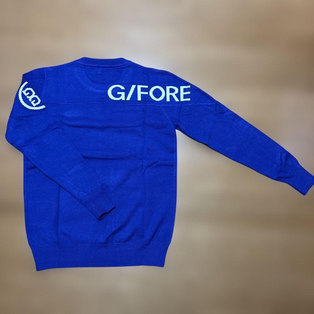 ☆新品☆G/FORE ジーフォア青 クルーネック セーター　M