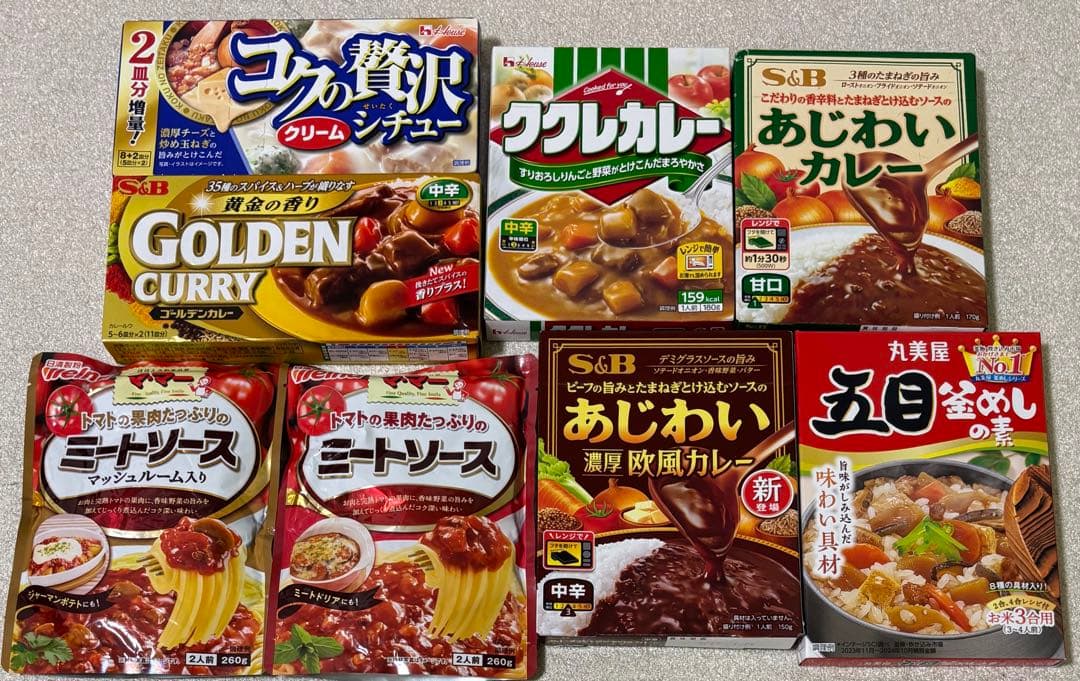 食品まとめ売り　詰め合わせ　計65点　カップ麺　菓子　カレー　他