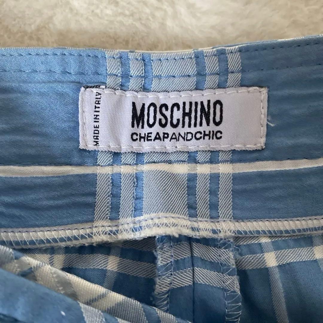 [新品タグ付き] MOSCHINO チェック柄パンツ Lサイズ ゴルフパンツ