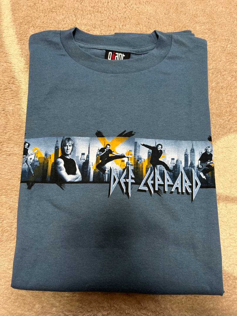 Def Leppard デフ・レパード　2002年　来日時　XツアーTシャツ　青